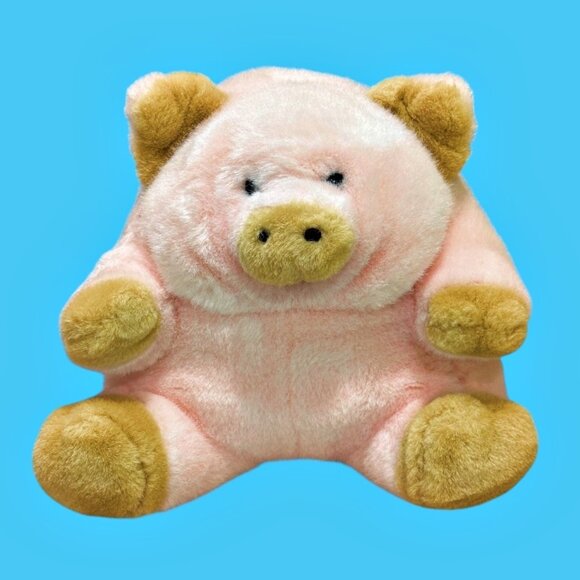 Unipak | Toys | Unipak Plumpee Plush Pig Pink Brown Inch Round Farm ...
